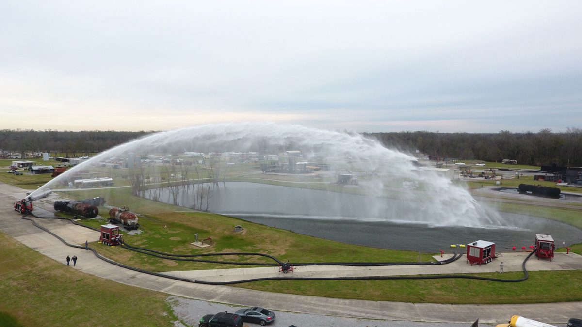 New large water flow technology showcased at the LSU Fire Academy ...